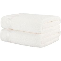 HAMMETEX Saunatuch &raquo; 2er Set extra gro&szlig;e Saunat&uuml;cher&laquo; 100% Baumwolle &ndash; Weich & Saugf&auml;hig &ndash; Luxuri&ouml;se Gro&szlig;e Spa-Badet&uuml;cher beige Frottier, Baumwolle B/
