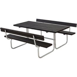 Plus Garten-Essgruppe &raquo;&raquo;Classic&laquo; Kombim&ouml;bel + 2 R&uuml;ckenlehnen&laquo; 1 Stk. tlg. 177x177x75/44 cm schwarz B/H/T: 177cm x 75cm x 177cm