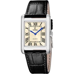 Festina Unisex Quarzuhr &raquo;On the Square&laquo; Armbanduhr, Damenuhr, Herrenuhr, Lederarmband, analog Einheitsgr&ouml;&szlig;e