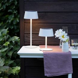 OTTO home LED Au&szlig;en-Tischleuchte &raquo;Oddny - Tischlampe 2er Set mit Solar u. Akku&laquo; LED-Modul 2 Stk. Warmwei&szlig; 30 cm, aufladbar &uuml;. Solar & USB, 3000 K, 