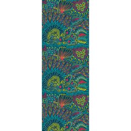 queence Vinyltapete &raquo;William&laquo; Barock Kunst bedruckt glatt 90x250cm, selbstklebend, kinderleichte Anbringung,, Sticker blau Vinyl B/L: 0,9m x 2,5m