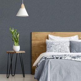 WOW Vliestapete &raquo;YARN ARCHIVE BLUE&laquo; uni Design Tapeten blau Vlies B/L: 0,52m x 10m, Rollen: 1