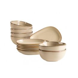 M&auml;ser M&Auml;SER Snackschale &raquo;Snacking-Set Cordelia, aus Steinzeug&laquo; 12 Stk. aus Steinzeug beige Steinzeug &Oslash; 11cm