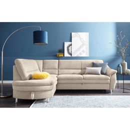 Sit & More sit&more Ecksofa &raquo;Cardoso L-Form&laquo; mit Federkern, wahlweise mit Schlaffunktion und Schubkasten beige Luxus-Microfaser (90% Polyester, 10% Polyamid);