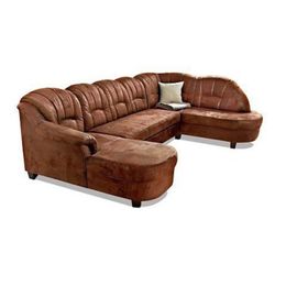 Home Affaire Wohnlandschaft &raquo;Budapest, viel Platz, Breite 288cm, zeitlos und elegant, U-Form&laquo; wahlweise mit Bettfunktion braun B/H/T: 288cm x 84cm x 