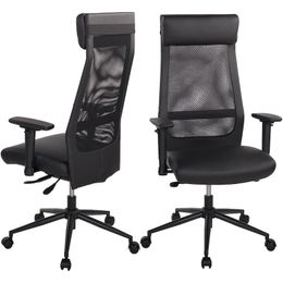 Duo Collection Schreibtischstuhl &raquo;SERRIA&laquo; () 1 Stk.3-D Armlehnen, Sitztiefen- und h&ouml;henverstellung, Nackenkissen schwarz Kunstleder: Polyurethane 70%, Polyester 25%,