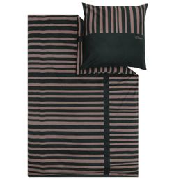 s.Oliver Bettw&auml;sche &raquo;Satinbettw&auml;sche s.Oliver&laquo; 2 mit modernem Streifen-Design braun Mako-Satin, Obermaterial: 100% Baumwolle B/L: 155cm x 220cm, 1 Stk