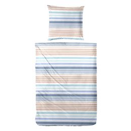 Primera Bettw&auml;sche &raquo;Renforce-Bettw&auml;sche Fresh stripe&laquo; 2 Stk. mit Streifen blau Renforc&eacute;, Obermaterial: 100% Baumwolle B/L: 135cm x 200cm, 1 Stk., 1 Stk., 