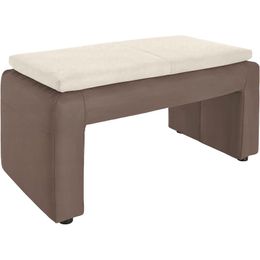 exxpo - sofa fashion Polsterhocker Breite 100 cm braun Strukturstoff (88%Polyester, 12% Nylon);Luxus-Microfaser (Zusammensetzung: 10% Baumwolle, 90% 