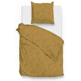 ZO HOME Bettw&auml;sche &raquo;Fiori-di-Satinado&laquo; 2 Stk. Bettw&auml;sche aus 100% Baumwolle, hochwertiges Mako-Satin gold Mako-Satin, Obermaterial: 100% Baumwolle B/L