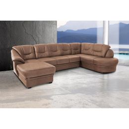 Sit & More sit&more Wohnlandschaft &raquo;Savoni U-Form&laquo; wahlweise mit Schlaffunktion braun NaturLEDER (echtes Rindsleder) in Sitz und R&uuml;cken. Korpus in passendem 