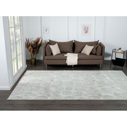 MyFlair Teppich &raquo;My Style, LAGERR&Auml;UMUNG!&laquo; rechteckig 10 mm H&ouml;he Kurzflor, Scandi-Design, besonders weich durch Microfaser, mit Fransen beige Polyester B : 