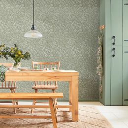WILLIAM MORRIS AT HOME Vliestapete &raquo;Willow Bough&laquo; Retro glatt 10mx52cm (ca. 5m2) gr&uuml;n Vlies B/L: 0,52m x 10m, Rollen: 1