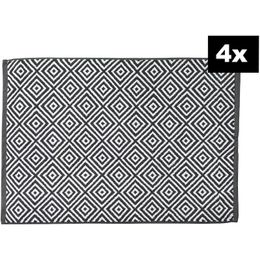 done. Badematte &raquo;DAILY SHAPES Diamond 4er-Set&laquo; H&ouml;he 5 mm fu&szlig;bodenheizungsgeeignet Badvorleger aus 100% Baumwolle, Jacquardgewebt grau Baumwolle 