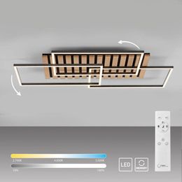 OTTO home Deckenleuchte &raquo;Ullii Akustikpaneele&laquo; LED-Board 2 Stk. warmwei&szlig; - kaltwei&szlig; Frame schwenkbar, Holz, Akustik, Paneele braun 1, H: 10,9cm, 2 Stk