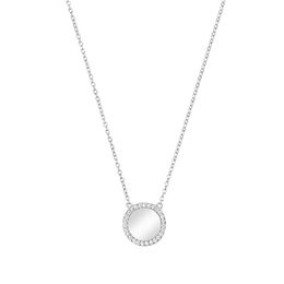 Tom Tailor Damen Tom Tailor Kette mit Anh&auml;nger mit Zirkonia (synth.) Silber 925 (Sterlingsilber), L: 45 B: 1,2mm