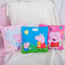 Peppa Pig Dekokissen &raquo;&laquo; hochfarbig bedruckt bunt Polyester B/L: 40cm x 40cm, 3 Stk.