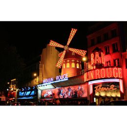 papermoon Fototapete &raquo;MOULIN ROUGE-KABARETT PARIS NACHTCLUB VARIETE' MUSICAL&laquo; bunt Vlies B/L: 5m x 2,8m, Bahnen: 10 Stk.
