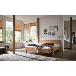 Home Affaire Massivholzbett &raquo;Chavot I&laquo; wahlweise in Kernbuche oder Wildeiche erh&auml;ltlich braun Liegefl&auml;che L&auml;nge B: 200cm x 180cm, H&ouml;he Bett: 77cm H&ouml;he