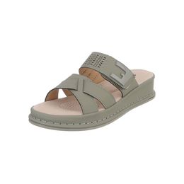 Ital-Design Sandale & Sandalette in Gr&uuml;n und Grau | Gr.: 36
