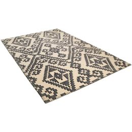 Tom Tailor HOME Wollteppich &raquo;Large Pattern Kelim, Handwebteppich&laquo; rechteckig 6 mm H&ouml;he reine Wolle, Rauten Muster, handgewebt, Boho-Style, Wohnzimmer 