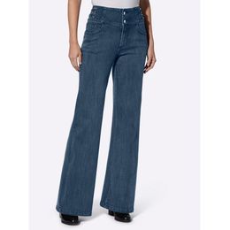 Heine Bootcut-Jeans in blue-stone-washed | Gr.: 46