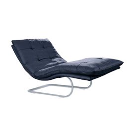 W.Schillig Relaxliege &raquo;daily dreams&laquo; in Waffelkissen-Optik, wahlweise mit Motor, silber matt, in 2 Breiten blau Longlife Xtra-Leder Z59: Glattleder 