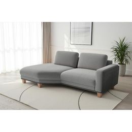 Sit & More sit&more Ecksofa &raquo;Concept&laquo; Modernes Sofa in drei Fu&szlig;farben zur Auswahl 100% Polyester B/H/T: 237cm x 84cm x 126cm, Longchair links,mit Fu&szlig; Buche natur