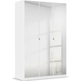 Rauch Dreht&uuml;renschrank &raquo;Reflect&laquo; mit Spiegelfront, inkl. praktischer Inneneinteilung und Stoffboxen-Set wei&szlig; Holzwerkstoff B/H/T: 136cm x 210cm x 54cm