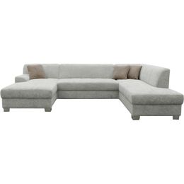 OTTO home Wohnlandschaft &raquo;Lolland 296 x 195 cm, modern, mit Steppungen, gem&uuml;tlich&laquo; U-Form, aus Pet Friendly Bezug grau 100% Polyester B/H/T: 296cm x 