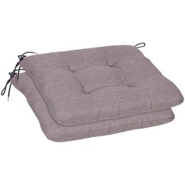 GO-DE Sitzkissen &raquo;Carina&laquo; 2er Set, 38x38 cm grau Polyester B/L: 38cm x 38cm, 2 Stk.