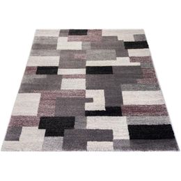 OCI DIE TEPPICHMARKE Teppich &raquo;STEADY ALLOVER&laquo; rechteckig 20 mm H&ouml;he Fris&eacute; Kurzdlor, Mosaik, robust, Wohnzimmer lila Polypropylen (PP) B : 240cm 1 Stk.
