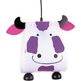 Niermann H&auml;ngeleuchte &raquo;Kuh, Kinderlampe, Kinderzimmer&laquo; E27 1 Stk. Pendelleuchte Kuh lila 1, H: 20cm, 1 Stk.