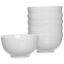 Ritzenhoff & Breker M&uuml;slischale &raquo;Bianco&laquo; 6 Stk. aus Porzellan klassisch-schlichte Grundform, 800 ml wei&szlig; Porzellan &Oslash; 15cm
