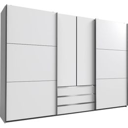 wimex Schwebet&uuml;renschrank &raquo;Magic by fresh to go&laquo; wei&szlig; B/H/T: 300cm x 216cm x 65cm, Schubladen: 3 Stk. T&uuml;ren: 4 Stk. Griffleisten chromfarben