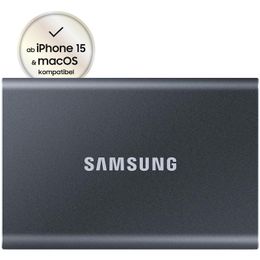 Samsung SSD-Festplatte &raquo;Portable SSD T7&laquo; 1 TB grau Metall Speicherkapazit&auml;t: 1 TB