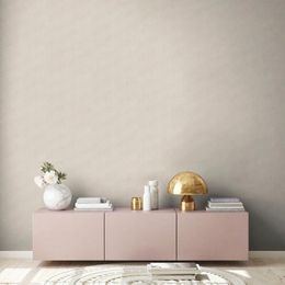Livingwalls living walls Vliestapete &raquo;Stories of Life Vliestapete Beige mit Leinentextur modern&laquo; Leinenoptik einfarbig uni leicht strukturiert Uni einfarbige 