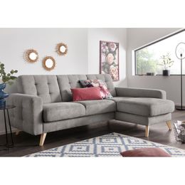 exxpo - sofa fashion Ecksofa &raquo;Nappa, kompakt und komfortabel, bequem, zeitloses Design, L-Form&laquo; tolle Detailverarbeitung, inkl. Bettfunktion und 