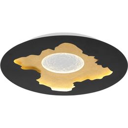 Globo LIGHTING Deckenleuchte &raquo;OBSCURA&laquo; LED-Modul 1 Stk. Warmwei&szlig; Deckenlampe Wohnzimmer-Leuchte Schlafzimmer-Leuchte Flur K&uuml;che &Oslash; 45cm H: 4,9cm, 1 Stk