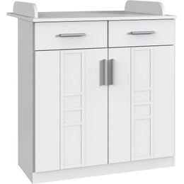 wimex Wickelkommode &raquo;Borkum&laquo; bis 15 kg umbaubar zur Kommode 91 cm wei&szlig; Holzwerkstoff B/H/T: 91cm x 101cm x 75cm