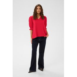 Culture Kurzarm-Bluse CUtala Relaxed fit in Racing Red | Gr.: M