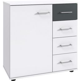 wimex Kombikommode &raquo;Taiga&laquo; 1 t&uuml;rig und 4 Schubladen wei&szlig; Holzwerkstoff B/H/T: 81cm x 83cm x 41cm, 4 Stk., 1 Stk.