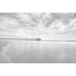 papermoon Fototapete &raquo;Manhattan Beach Pier&laquo; glatt bunt Vlies B/L: 4m x 2,6m, Bahnen: 8 Stk.