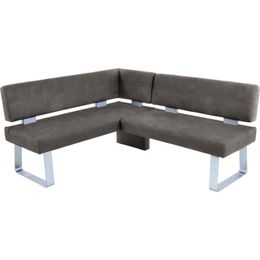K+w Komfort & Wohnen K+W Komfort & Wohnen Eckbank &raquo;Santos II Esszimmerbank&laquo; gepolstert, Eckbank, wahlweise langer Schenkel 180cm rechts oder links grau 100% Polyester B/H/