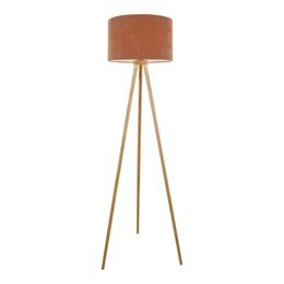 N&auml;ve n&auml;ve Stehlampe &raquo;Ardita&laquo; E27 1 Stk. Schirm Textil (Cord) braun, Gestell Dreibein Holz natur, H: 152cm, E27 1, &Oslash; 45cm H: 152cm, 1 Stk.