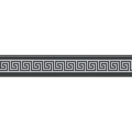 A.S. Cr&eacute;ation Bord&uuml;re &raquo;Only Borders 11&laquo; Motiv geometrisch grafisch strukturiert Tapete Bord&uuml;re Geometrische Bord&uuml;re Metallic Borte Wohnzimmer Flur schwarz Vlies B/L