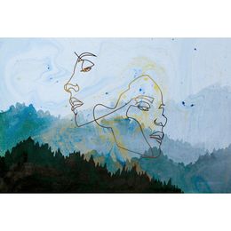 ARCHITECTS PAPER Fototapete &raquo;Atelier 47 Golden Outline 1&laquo; Wald glatt Vlies, Wand, Schr&auml;ge, Decke bunt Vlies B/L: 4m x 2,7m