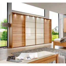 Wiemann Schwebet&uuml;renschrank &raquo;Kufstein&laquo; mit Glas braun B/H/T: 330cm x 220cm, T&uuml;ren: 3 Stk.