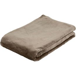 G&ouml;zze Wohndecke &raquo;Memphis&laquo; in tollen Unifarben, Kuscheldecke grau Polyester B/L: 220cm x 240cm