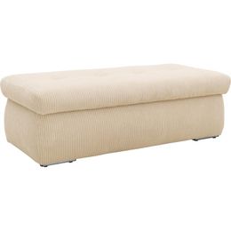 DOMO collection Hocker &raquo;NMORIC&laquo; mit Stauraumfach, auch in Cord beige 100% Polyester B/H/T: 136cm x 43cm x 64cm, Cord
